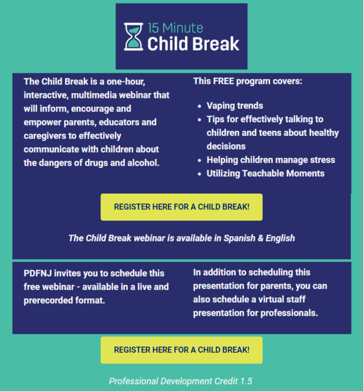 Drug Free NJ - The 15 Minute Child Break